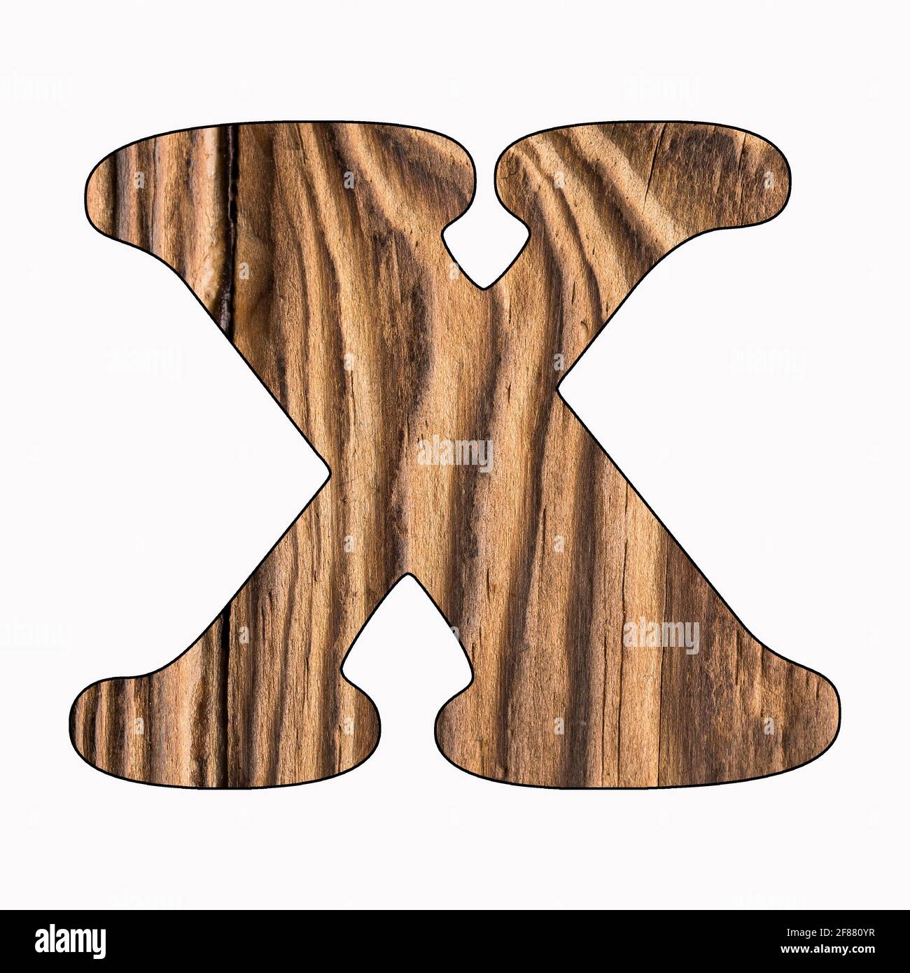 X, Rustic wooden alphabet letter on white background Stock Photo - Alamy