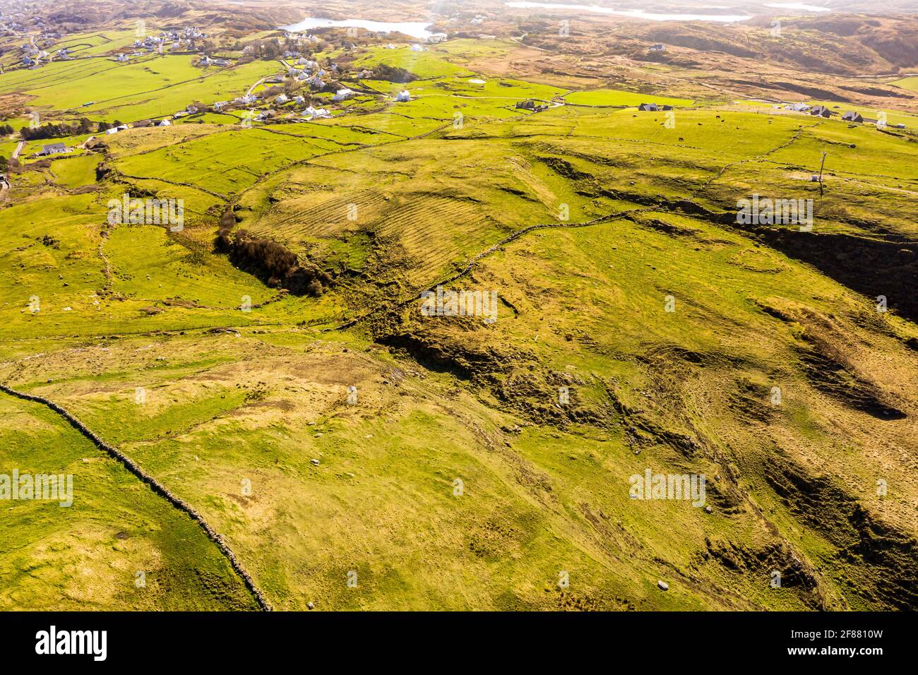 Aerial view of Dunmore Head by Portnoo in County Donegal, Ireland Stock ...