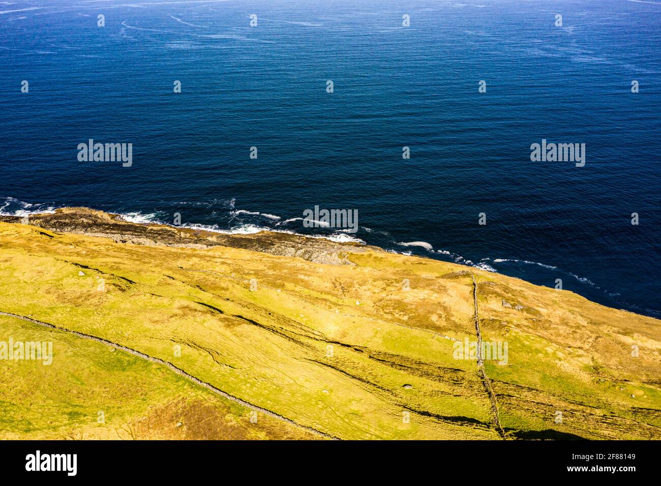 Aerial view of Dunmore Head by Portnoo in County Donegal, Ireland Stock ...