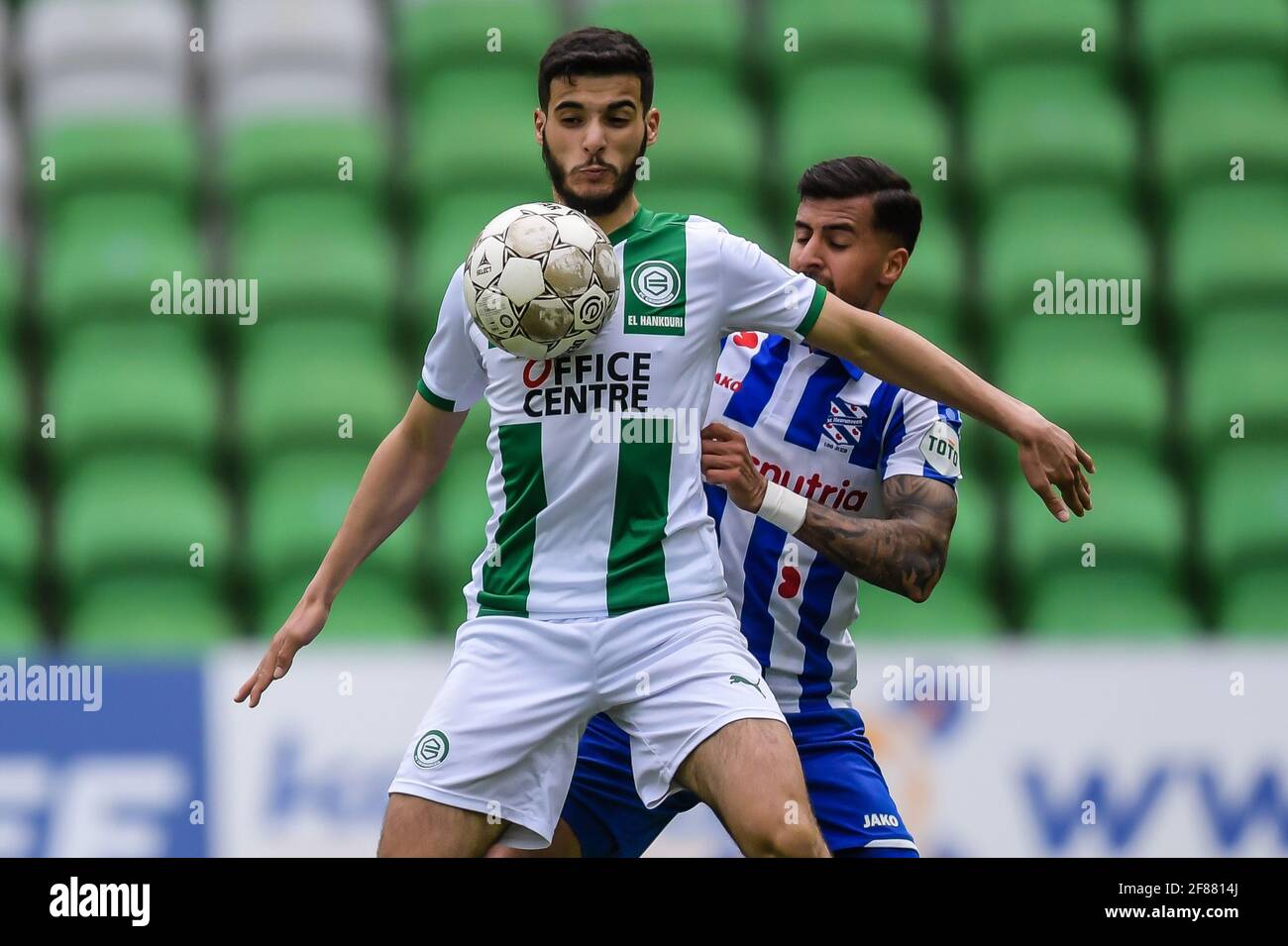 GRONINGEN, NETHERLANDS - APRIL 11: Mo El Hankouri of FC Groningen, Rami ...