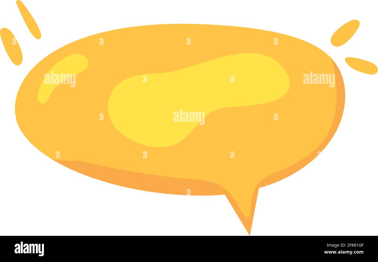 speech bubble yellow Stock Vector Image & Art - Alamy