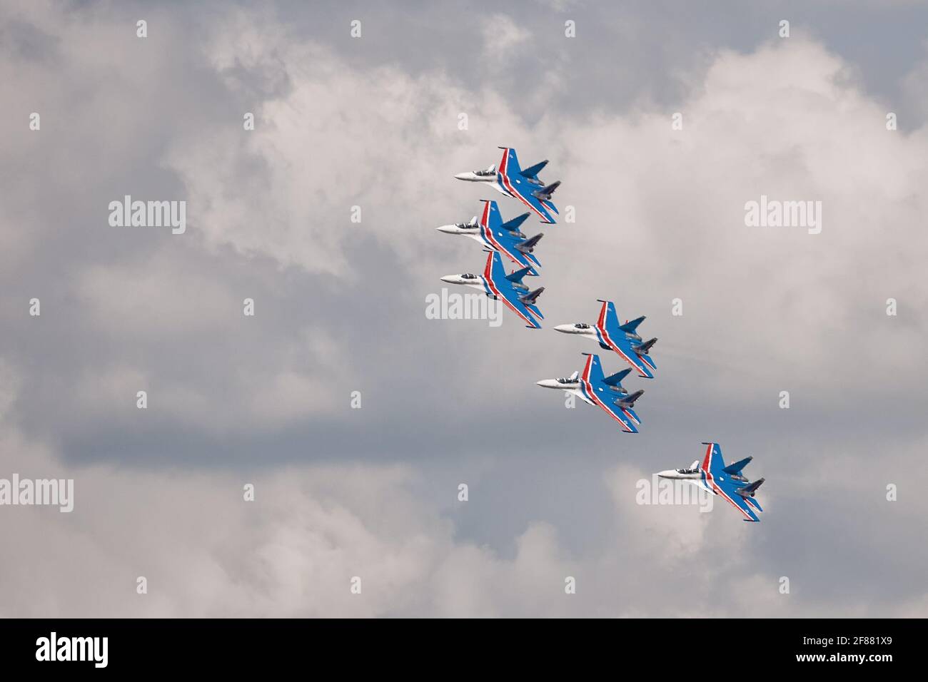 Performance of the aerobatic team Russian Knights, Russian Air Force ...