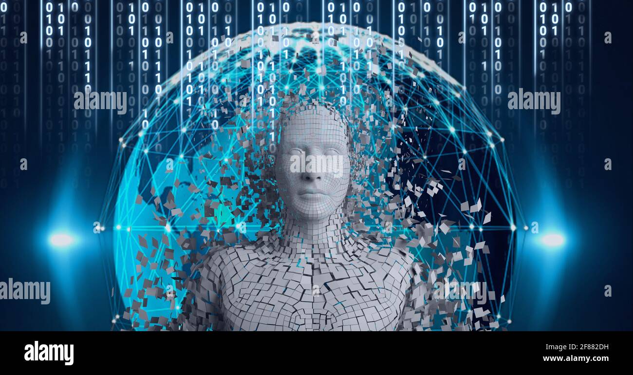 Digital composition globe network connections hi-res stock photography ...