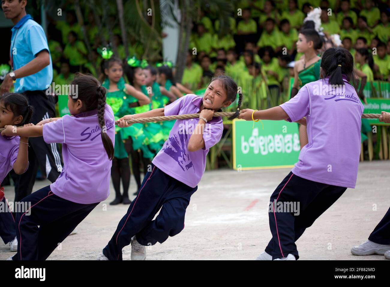 Effort. Tug of war child and the determined effort shown in their face ...