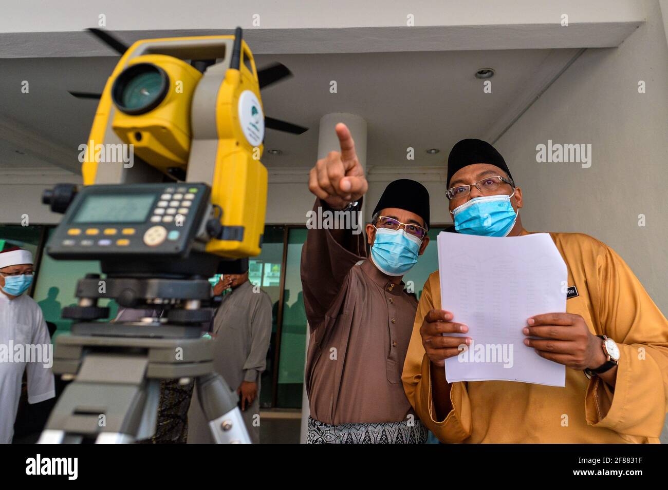 Port Dickson, Malaysia. April 12, 2021: Islamic religious officers ...