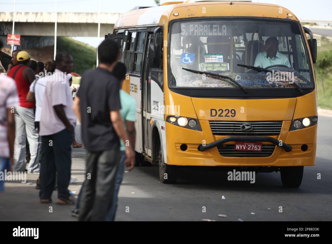 salvador, bahia / brazil - september 18, 2017: Minibus of the ...