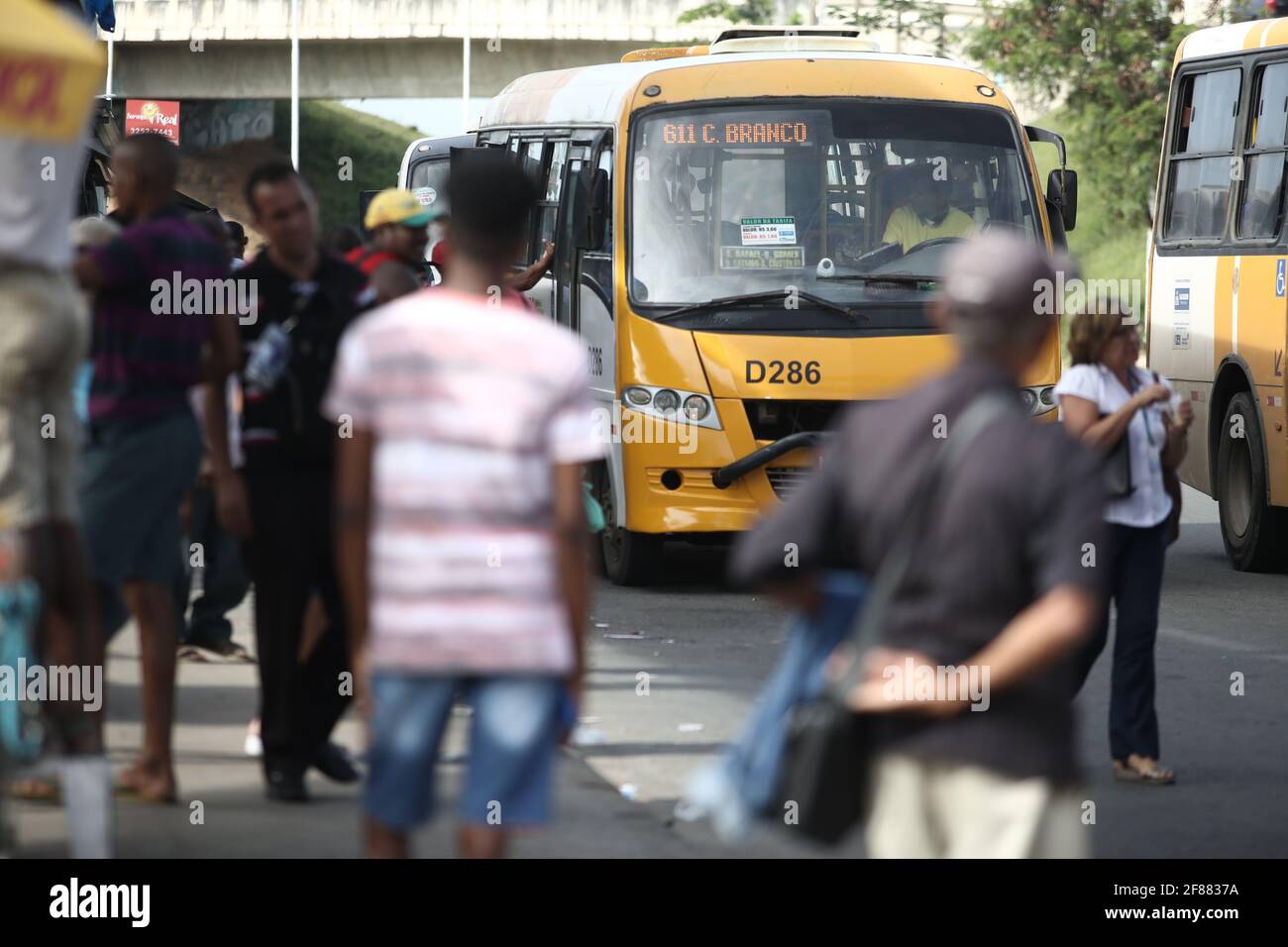 salvador, bahia / brazil - september 18, 2017: Minibus of the ...