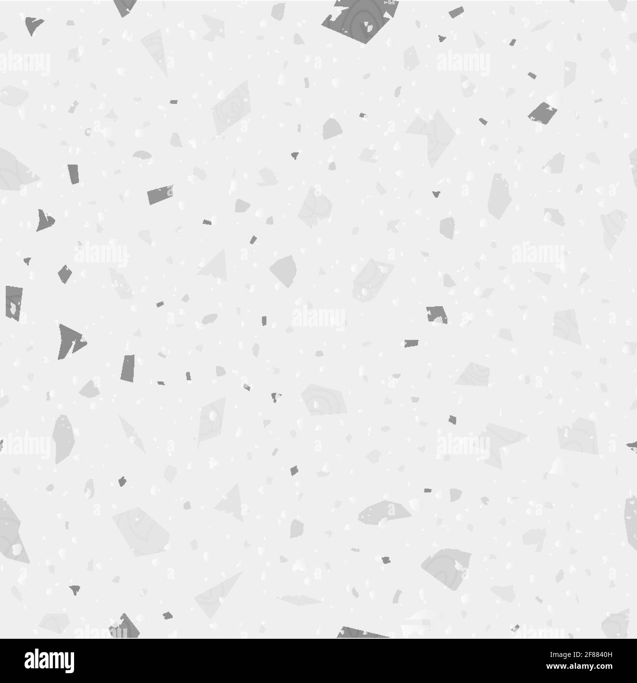 Terrazzo seamless pattern. Black and white classic flooring texture ...