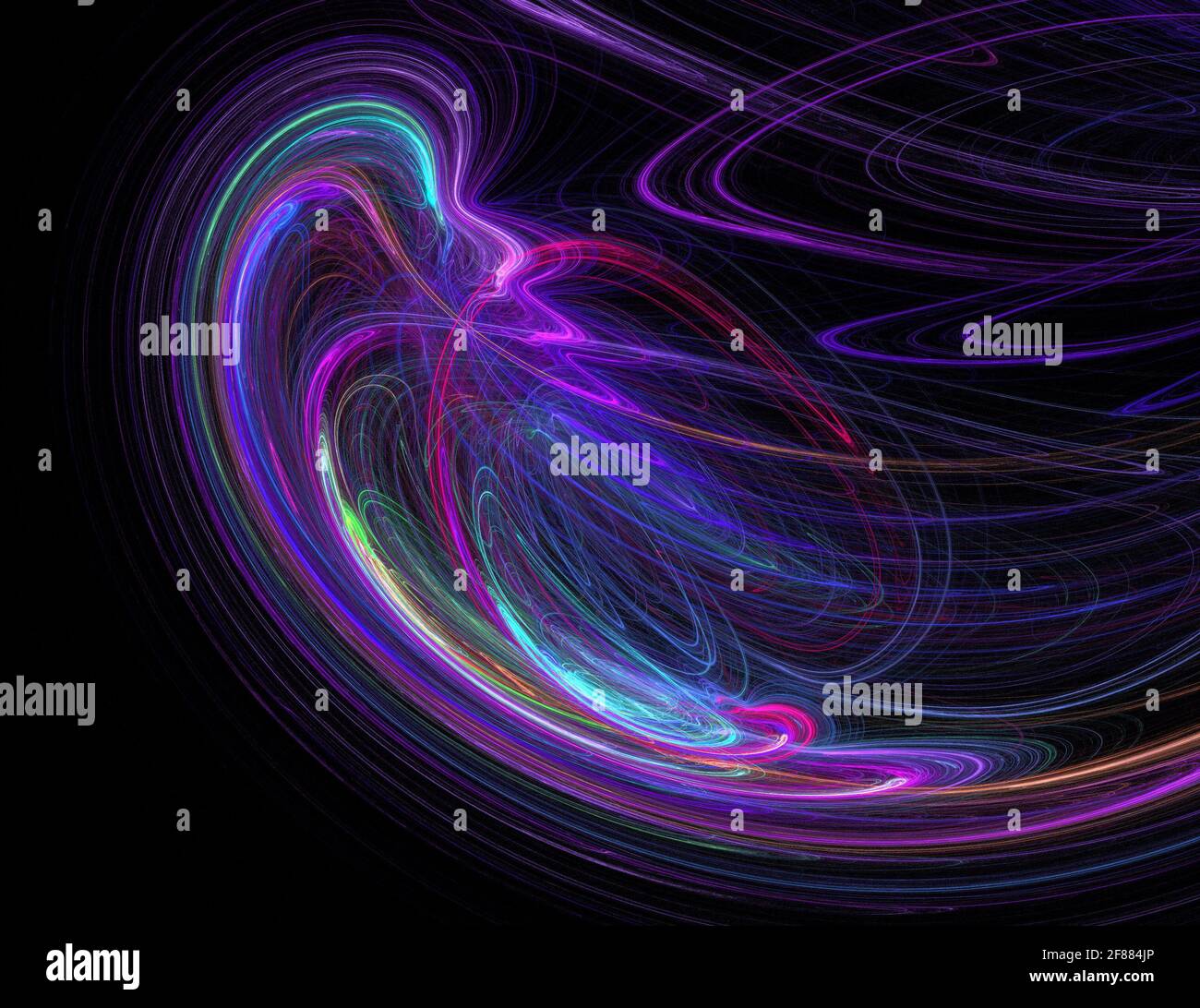 image of one Digital Fractal on Black Color Stock Photo - Alamy