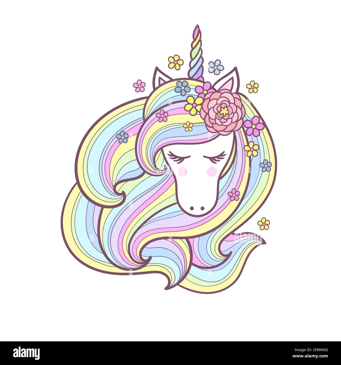 Childrens drawing horse cute Stock Vector Images - Alamy