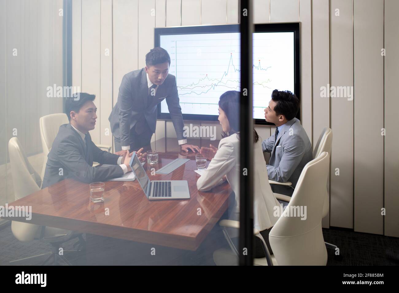 Business people having meeting in conference room Stock Photo - Alamy