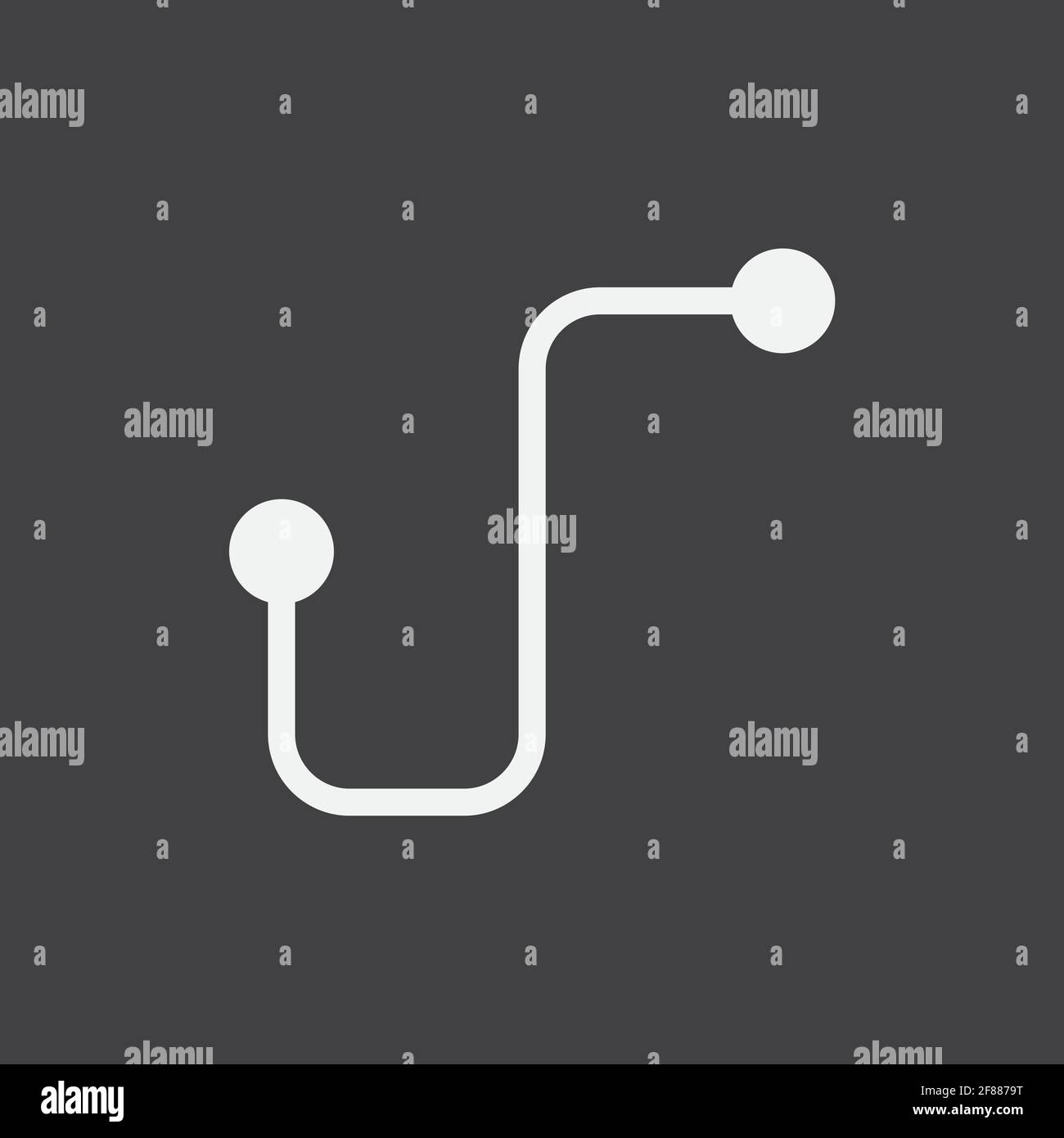 Tracking symbol. Line or Path icon. Route your track symbol with line ...