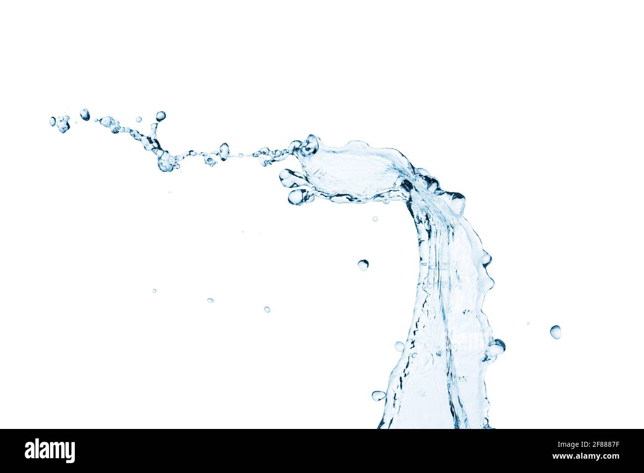 Clear water wave splash with drops. Isolated on a white Stock Photo - Alamy