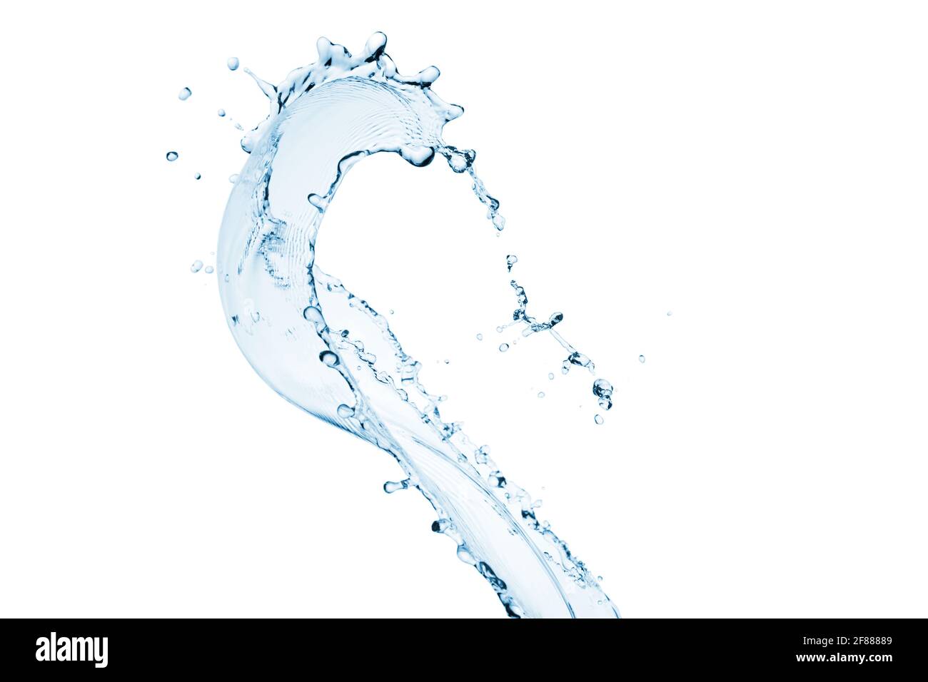 Clear water wave splash with drops. Isolated on a white Stock Photo - Alamy