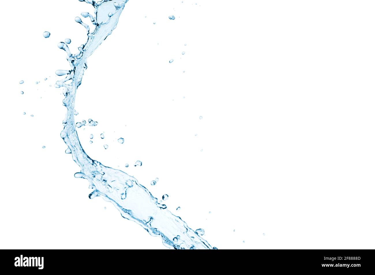 Clear water wave splash with drops. Isolated on a white Stock Photo - Alamy