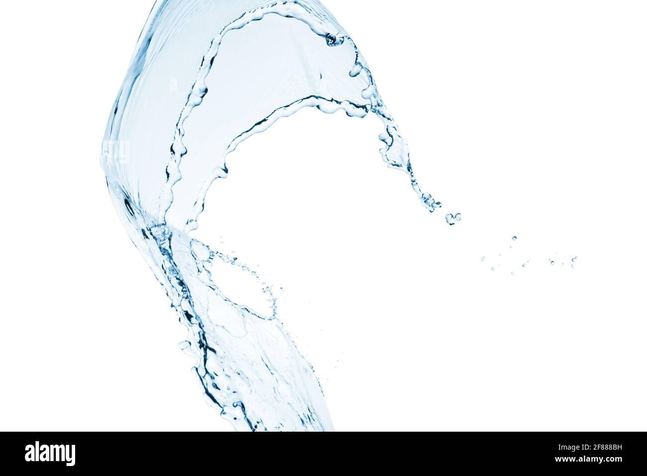 Clear water wave splash with drops. Isolated on a white Stock Photo - Alamy