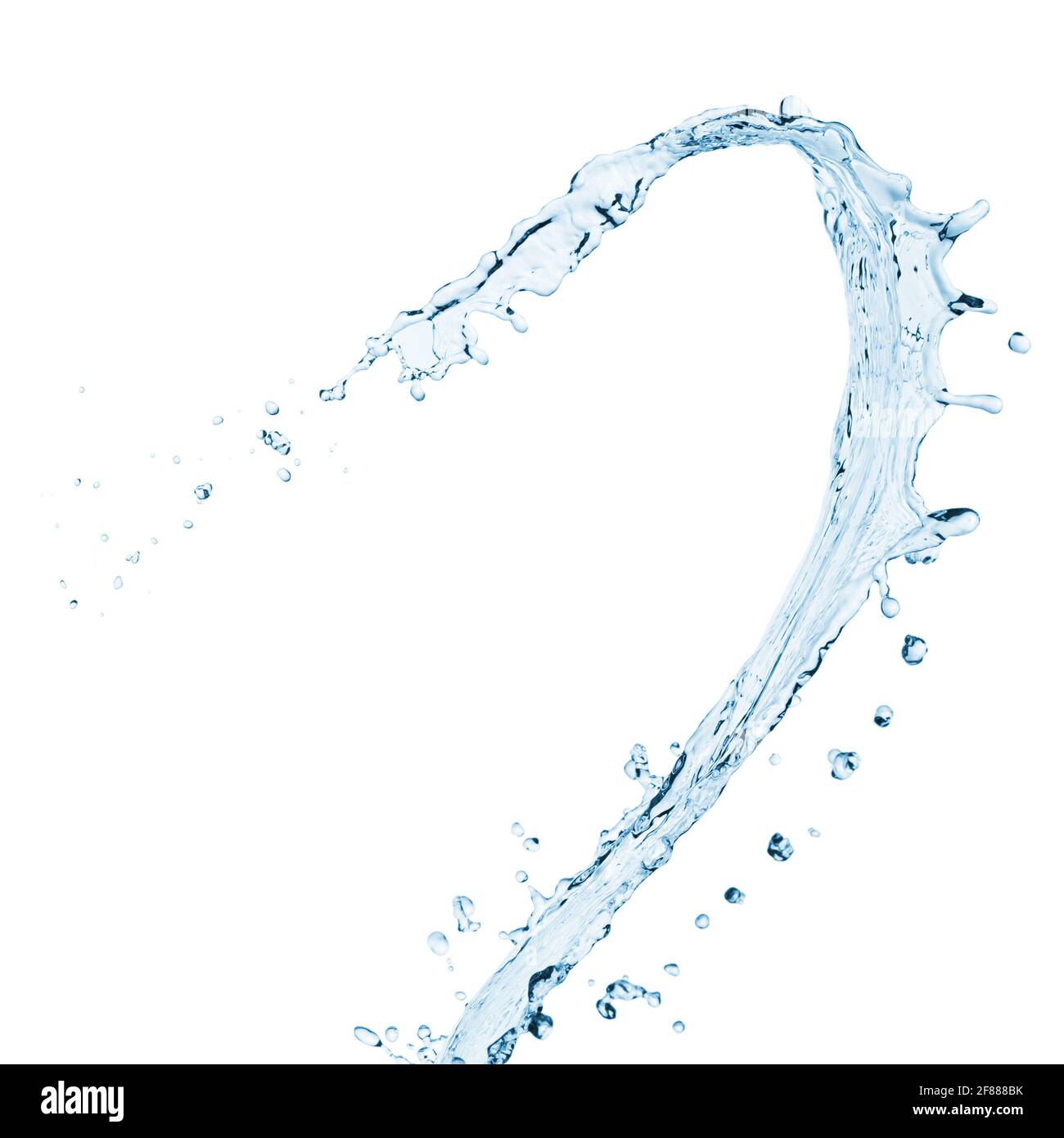 Clear water wave splash with drops. Isolated on a white Stock Photo - Alamy