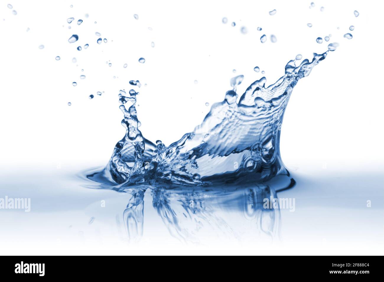 Clear water splash with drops. Isolated on a white Stock Photo - Alamy