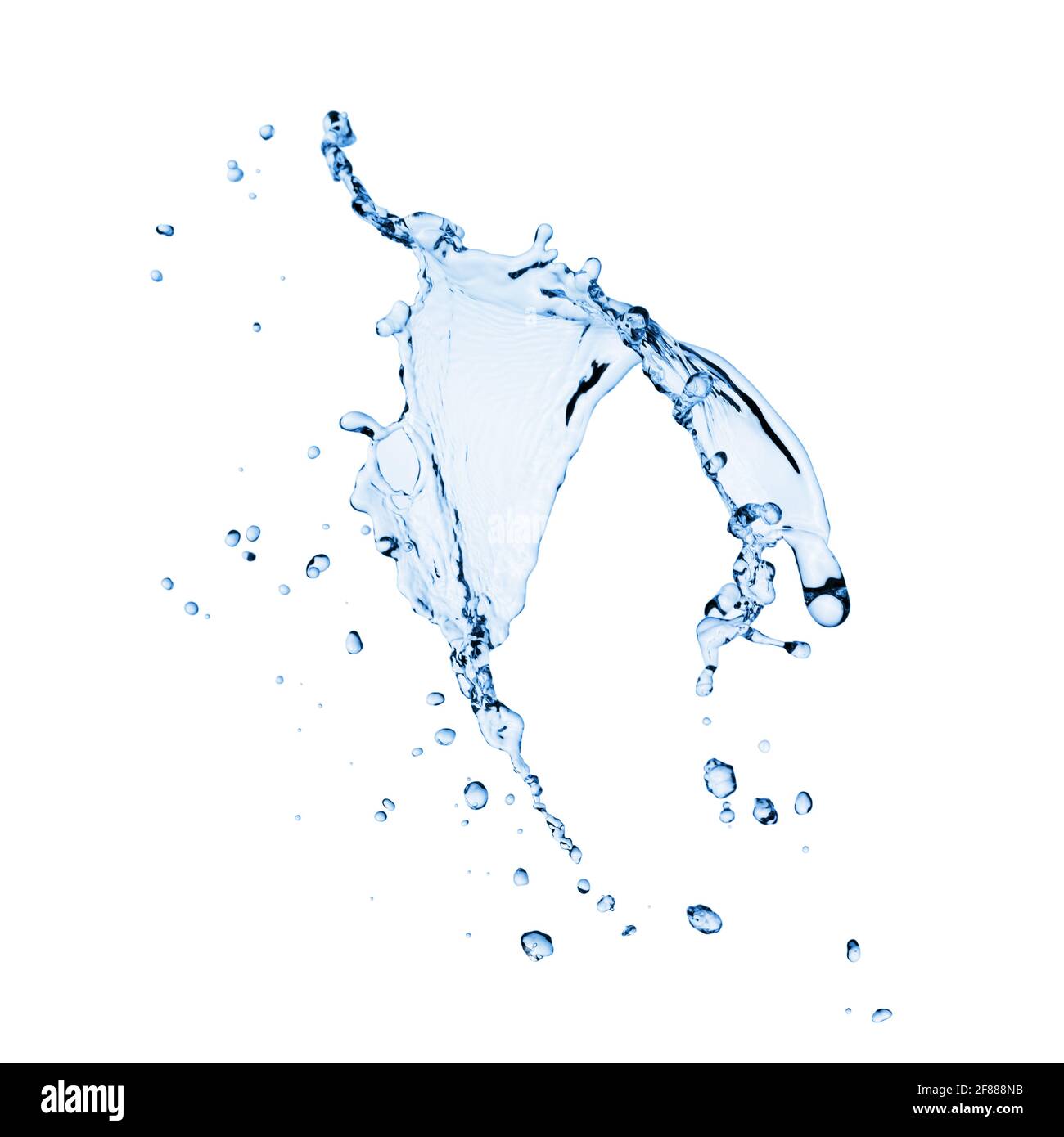 Clear water splash with drops. Isolated on a white Stock Photo - Alamy