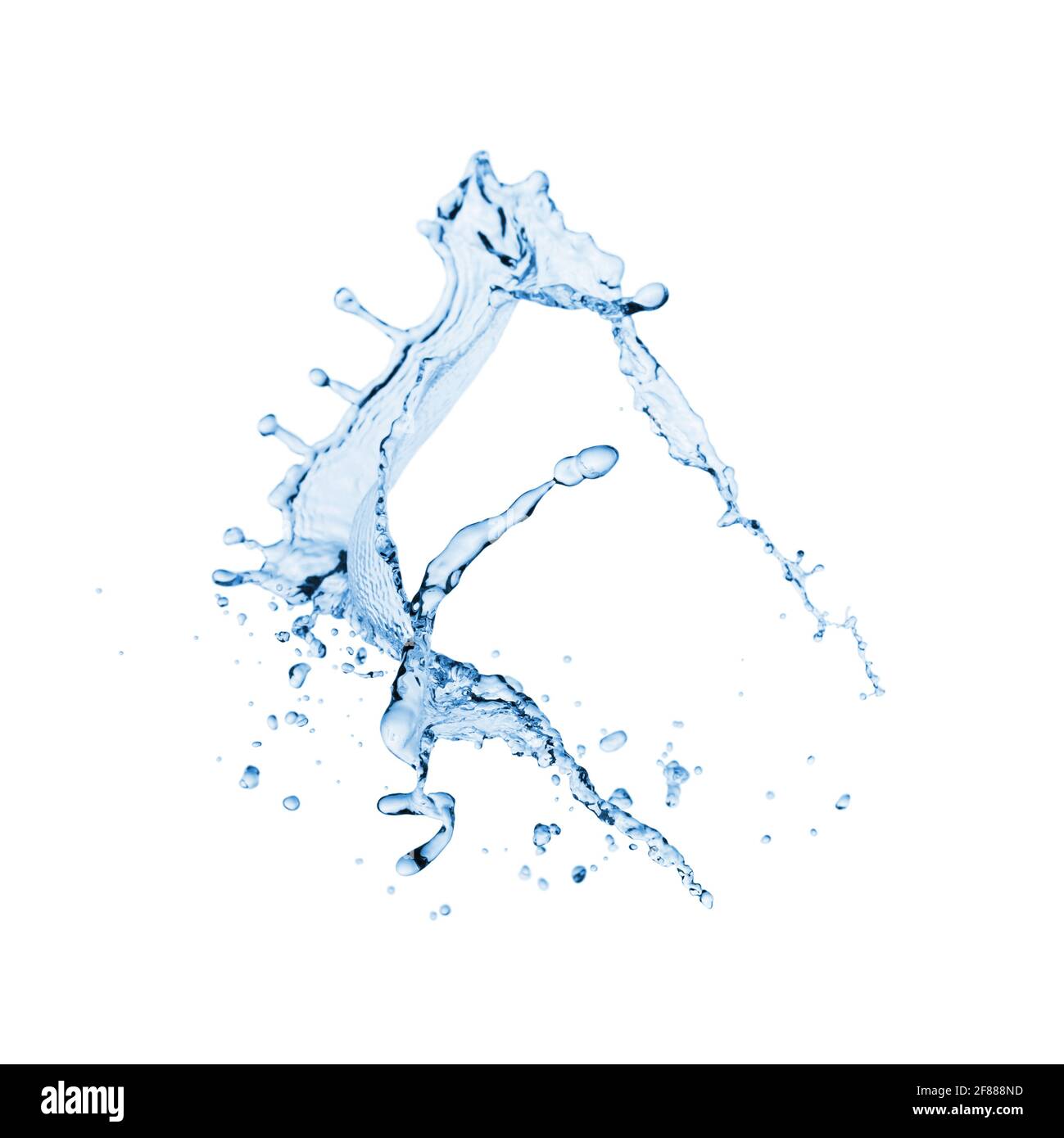 Clear water splash with drops. Isolated on a white Stock Photo - Alamy