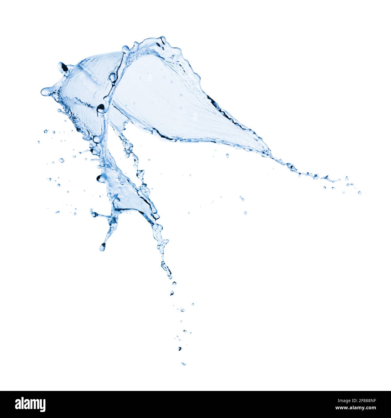 Clear water splash with drops. Isolated on a white Stock Photo - Alamy