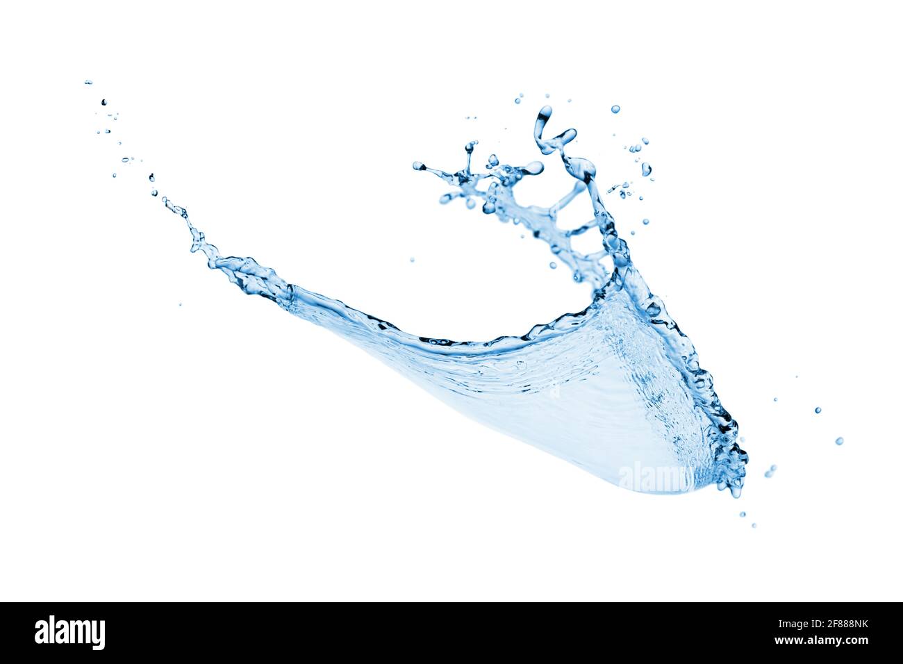Clear blue water splash with drops. Isolated on a white Stock Photo - Alamy