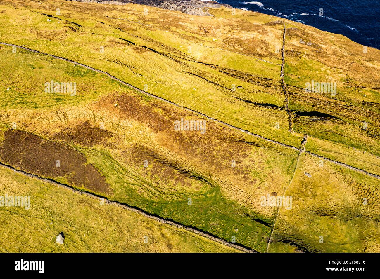 Aerial view of Dunmore Head by Portnoo in County Donegal, Ireland Stock ...