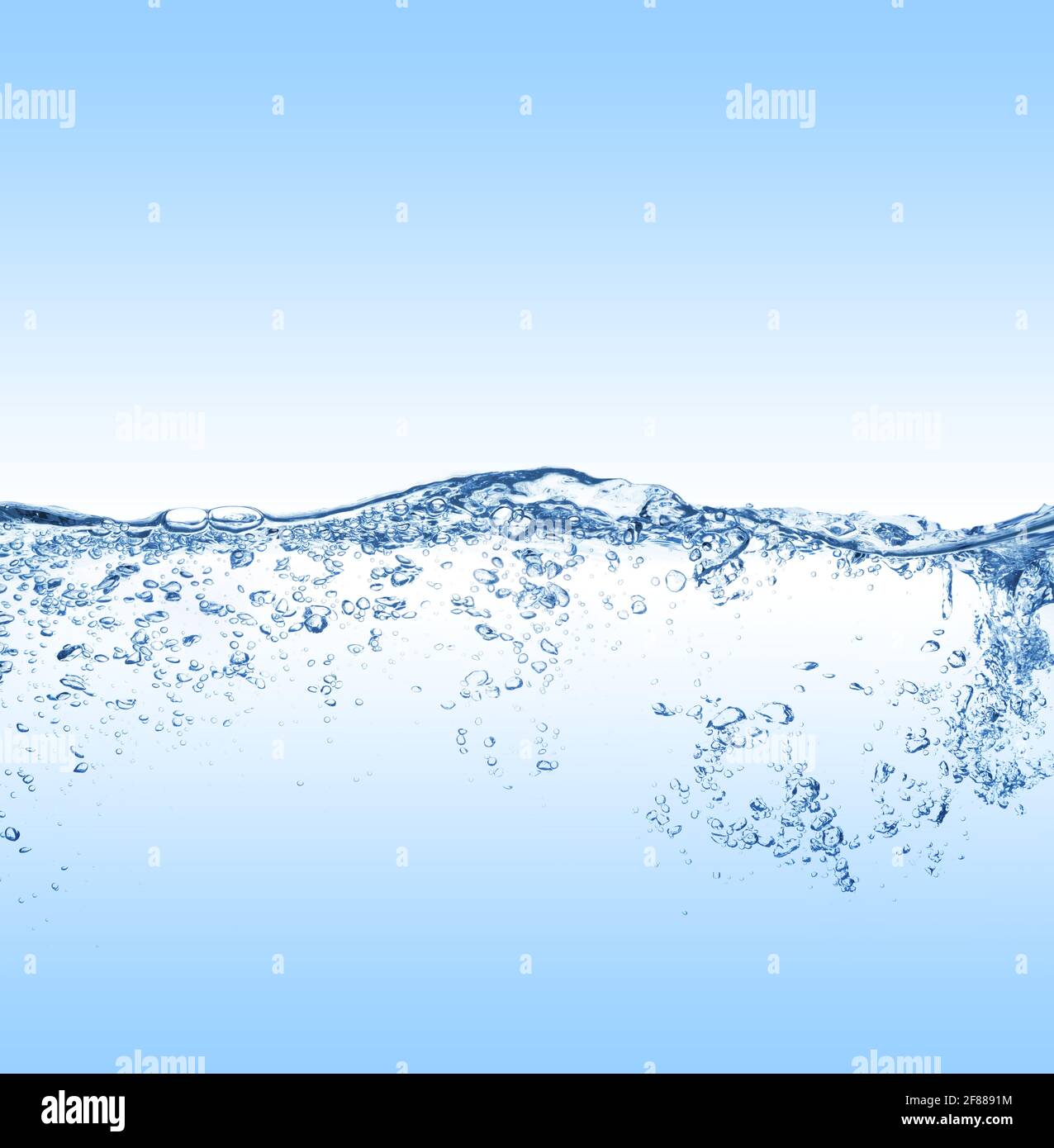 Clear water surface with ripple and bubble Stock Photo - Alamy