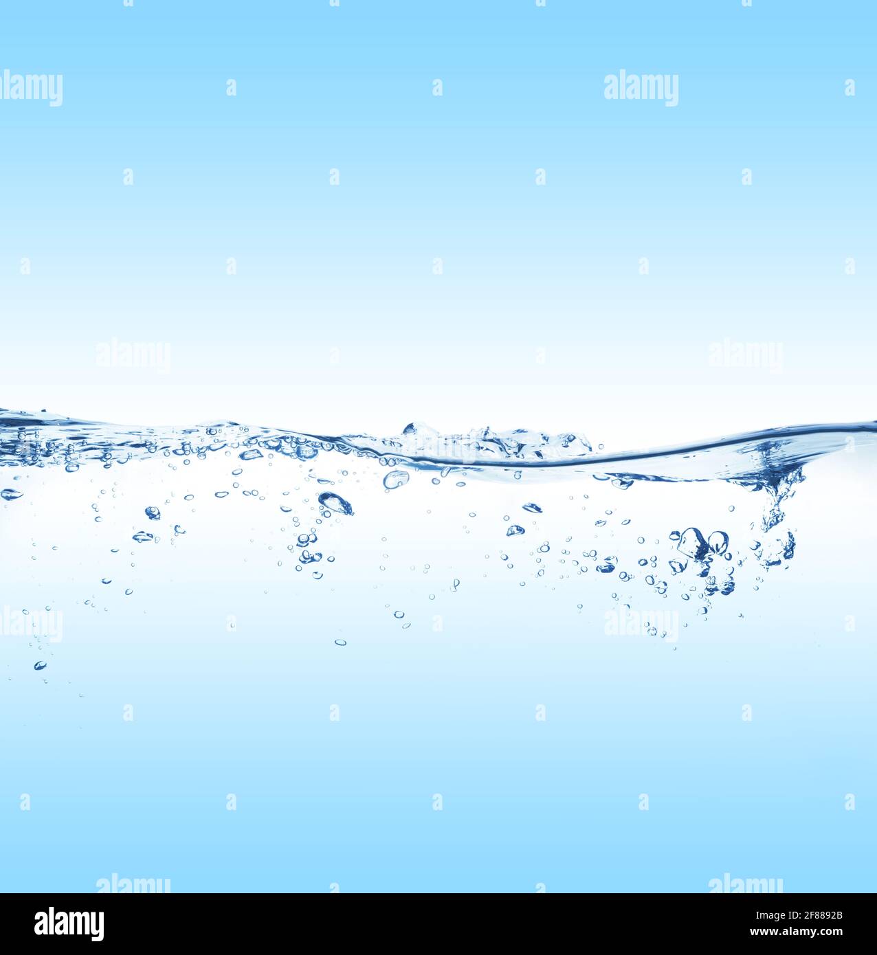 Clear water surface with ripple and bubble Stock Photo - Alamy