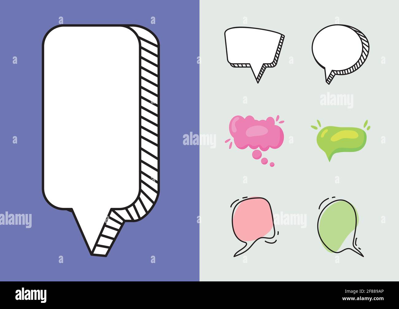 seven text balloons Stock Vector Image & Art - Alamy