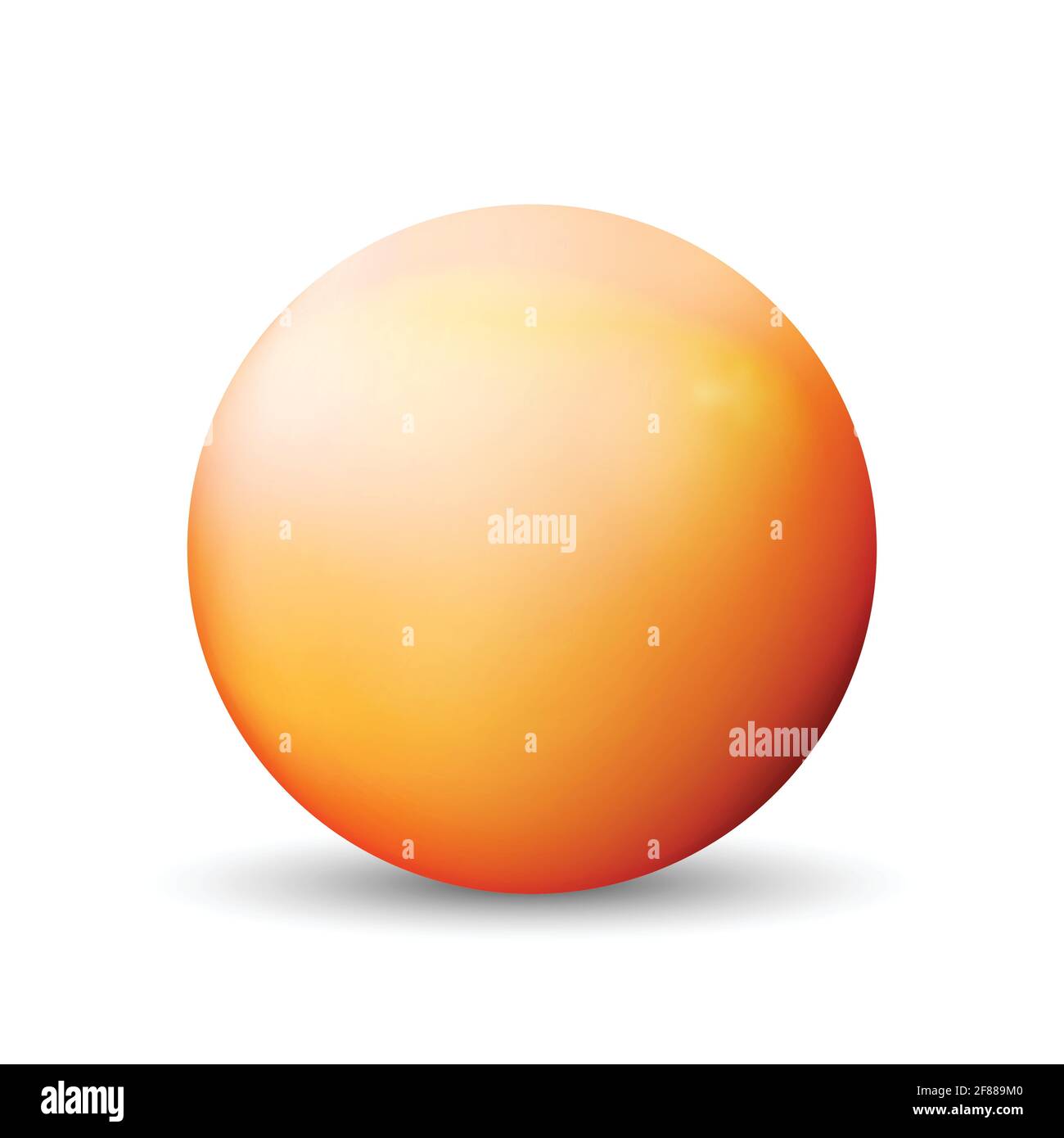Glass orange ball or precious pearl. Glossy realistic ball, 3D abstract ...
