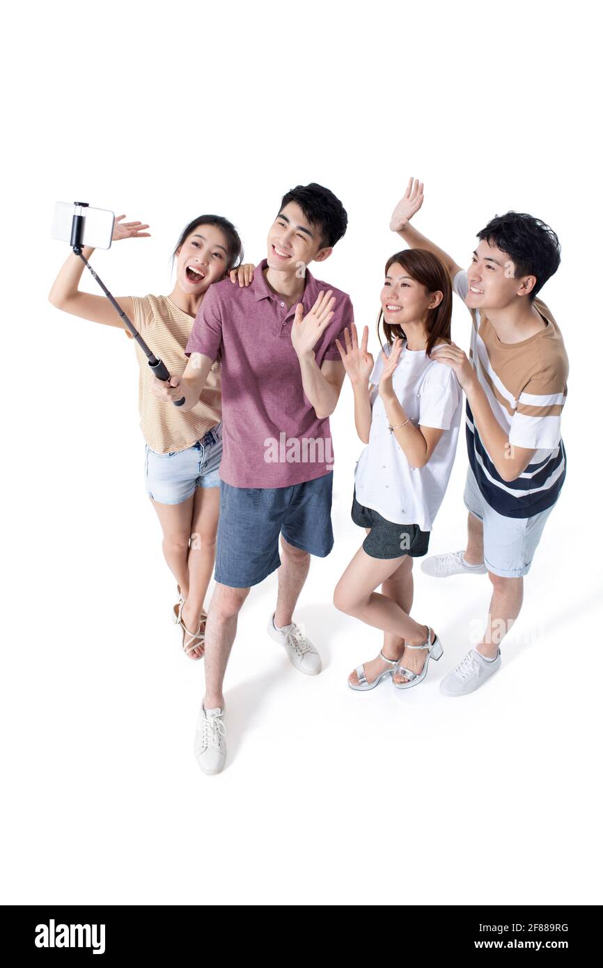 High angle selfie Cut Out Stock Images & Pictures - Alamy