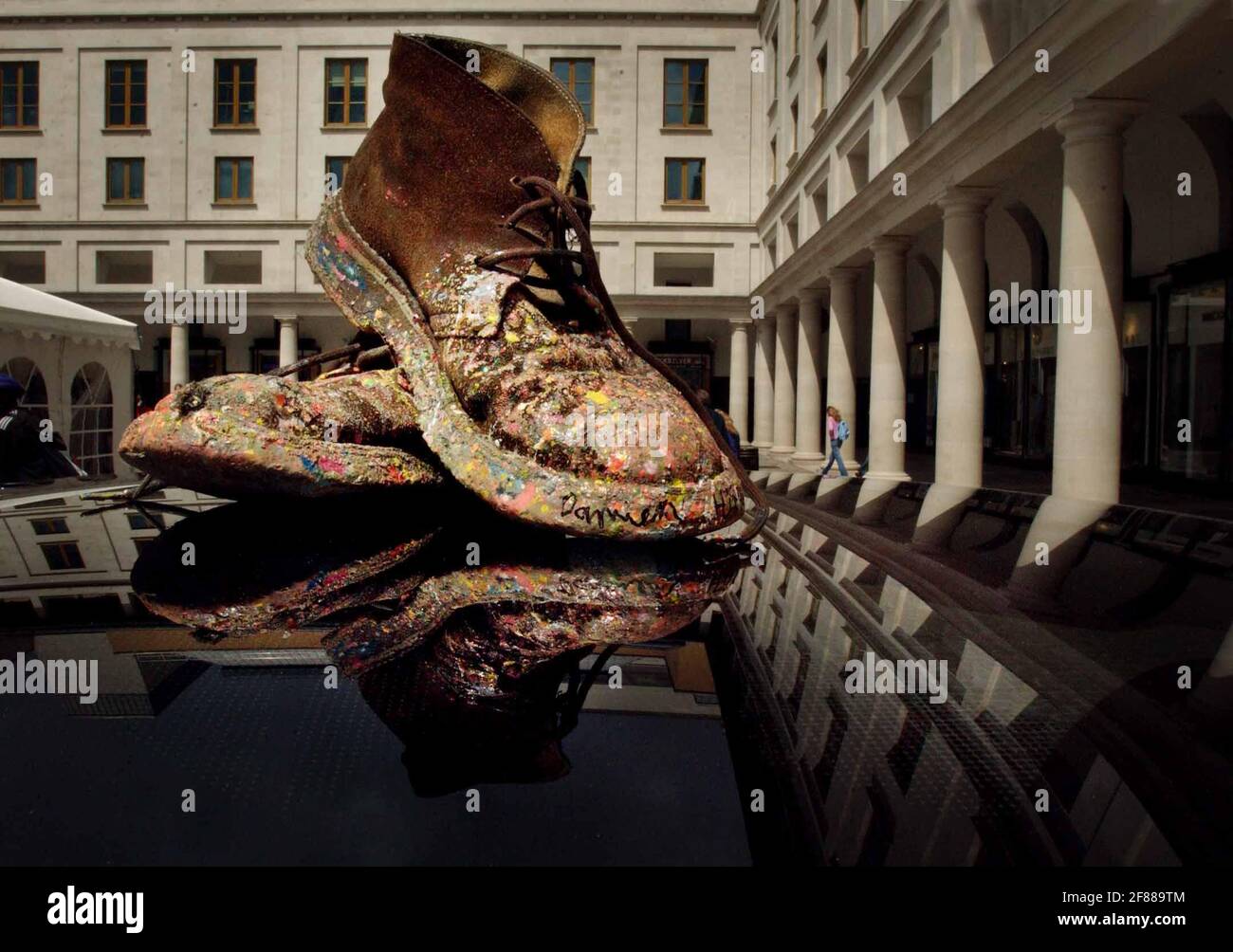 DAMIAN HURST'S PAINT SPATTERED BOOTS TO BE AUCTIONED AT COVENT GARDEN ...