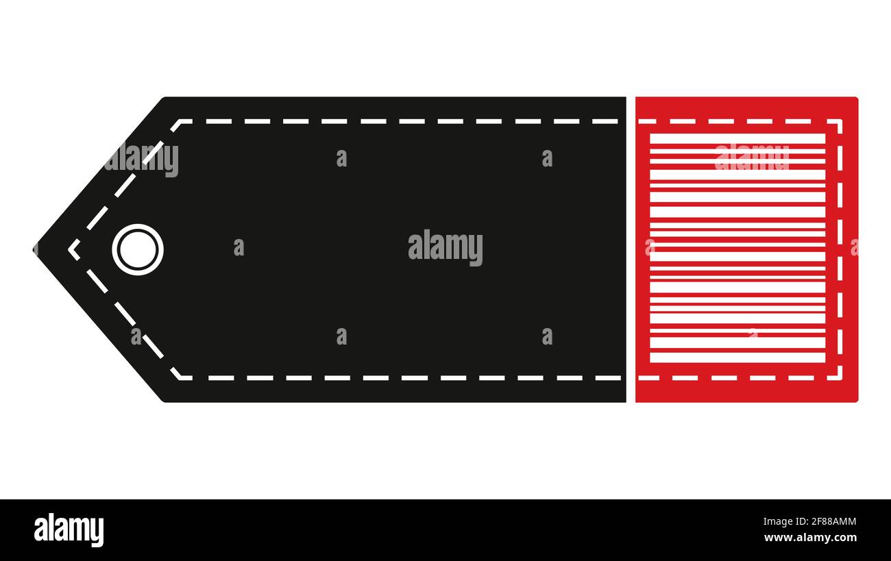 Tag with barcode. Label Price Tag Icon Pictogram. Isolated vector ...