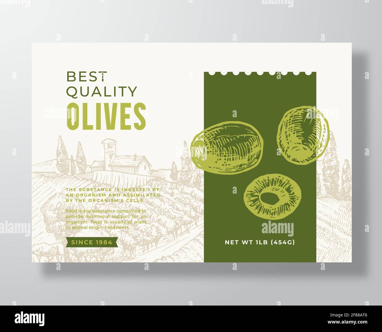 Vegetables Food Label Template. Abstract Vector Packaging Design Layout ...