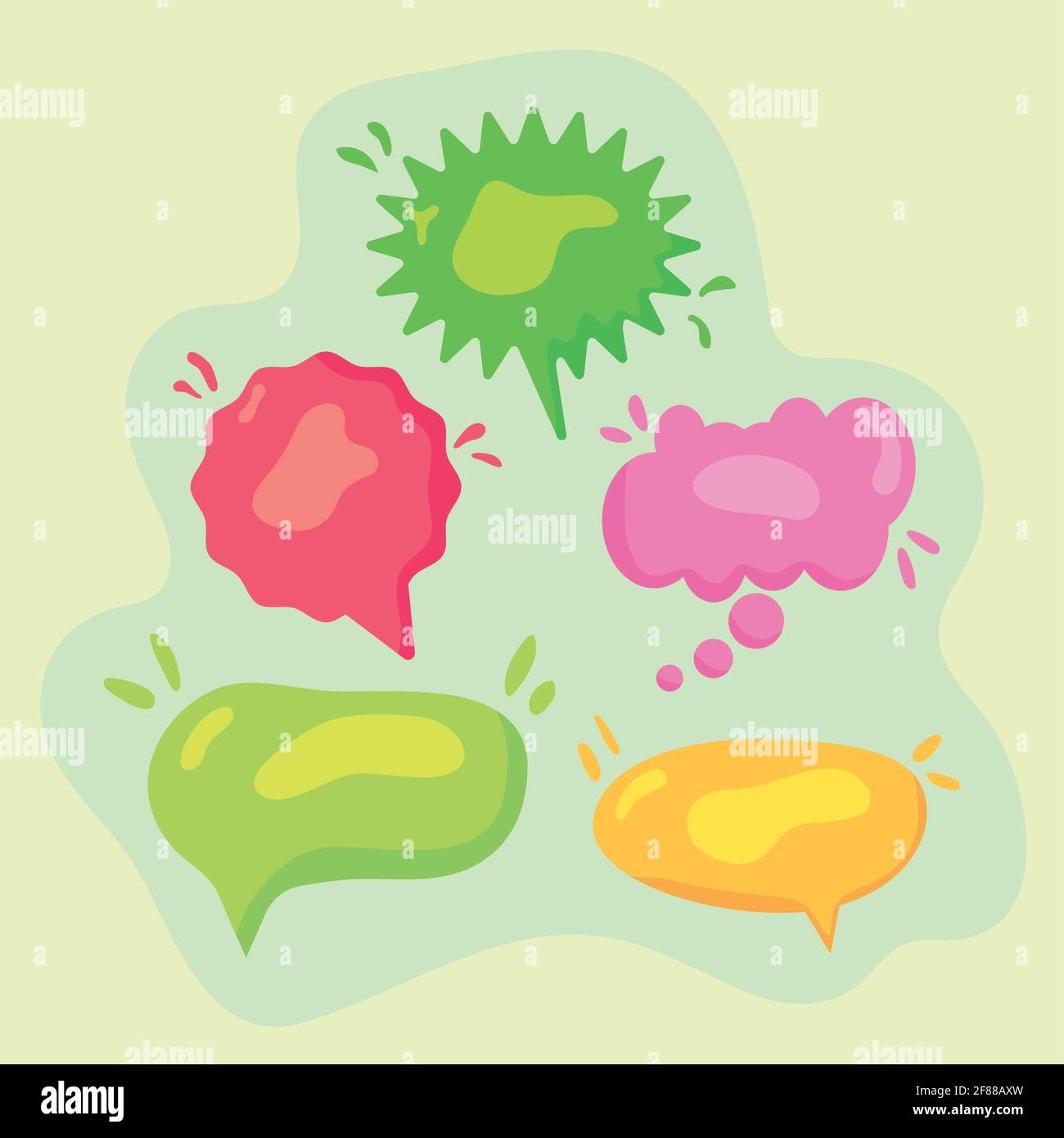 five text balloons Stock Vector Image & Art - Alamy