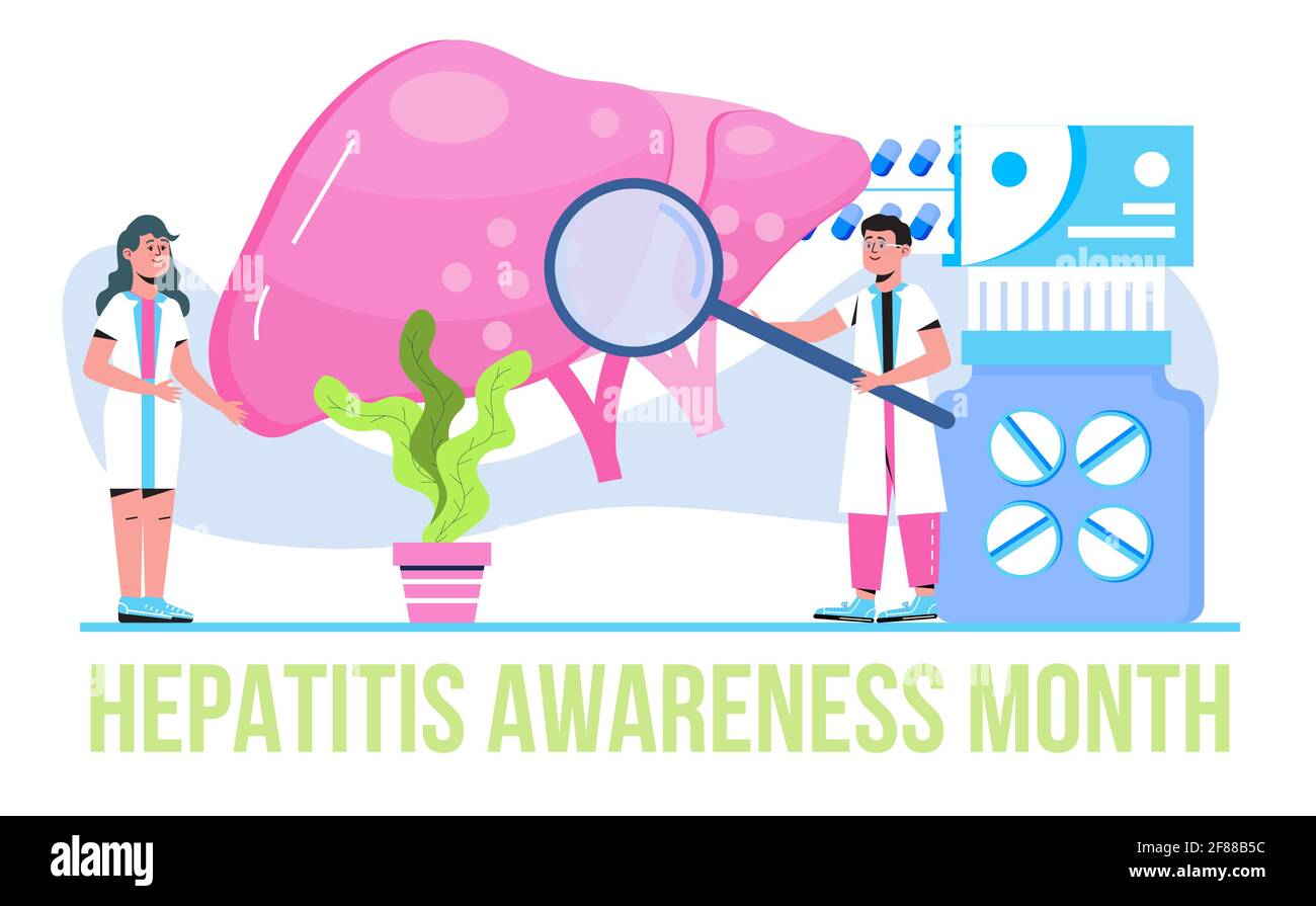 Hepatitis awareness month concept vector. Event is observed each year ...