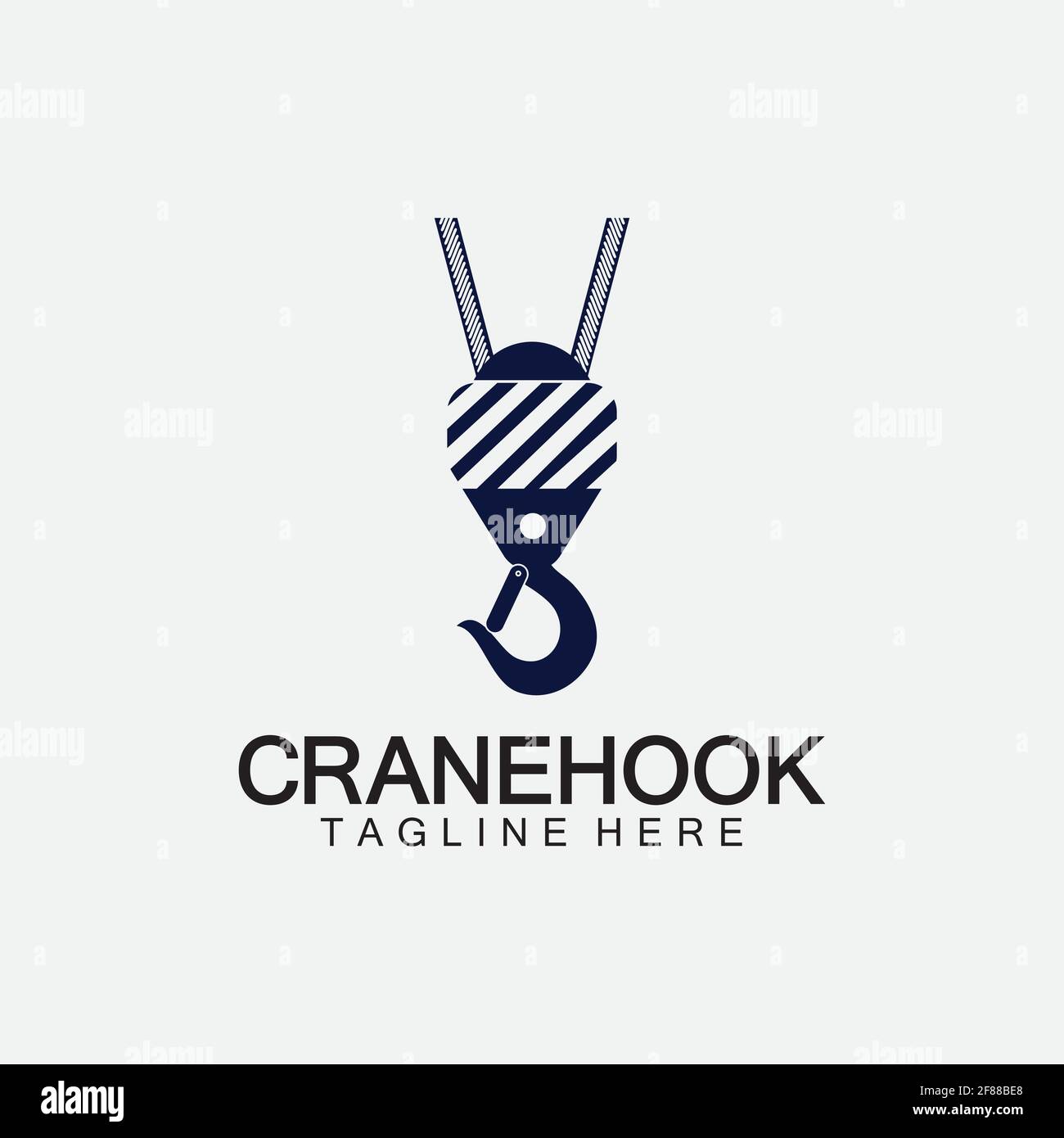 Crane hook logo icon vector illustration design template Stock Vector ...