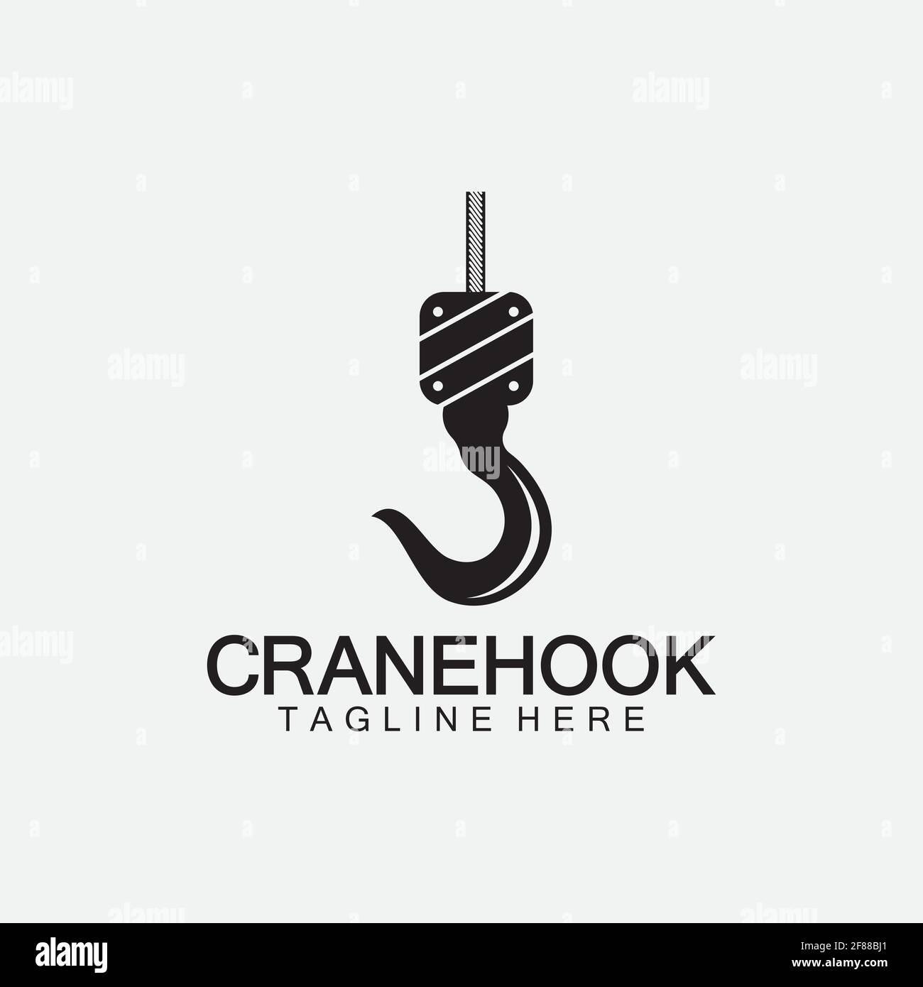 Crane hook logo icon vector illustration design template Stock Vector ...