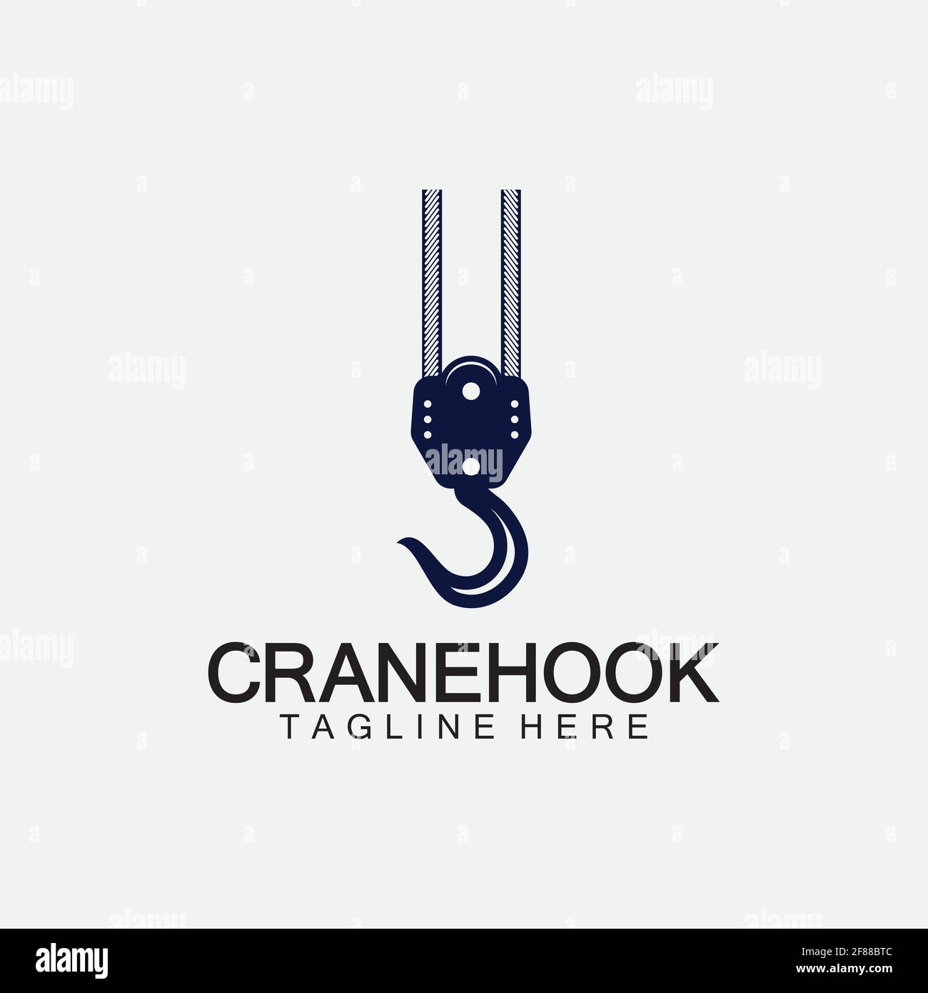 Crane hook logo icon vector illustration design template Stock Vector ...