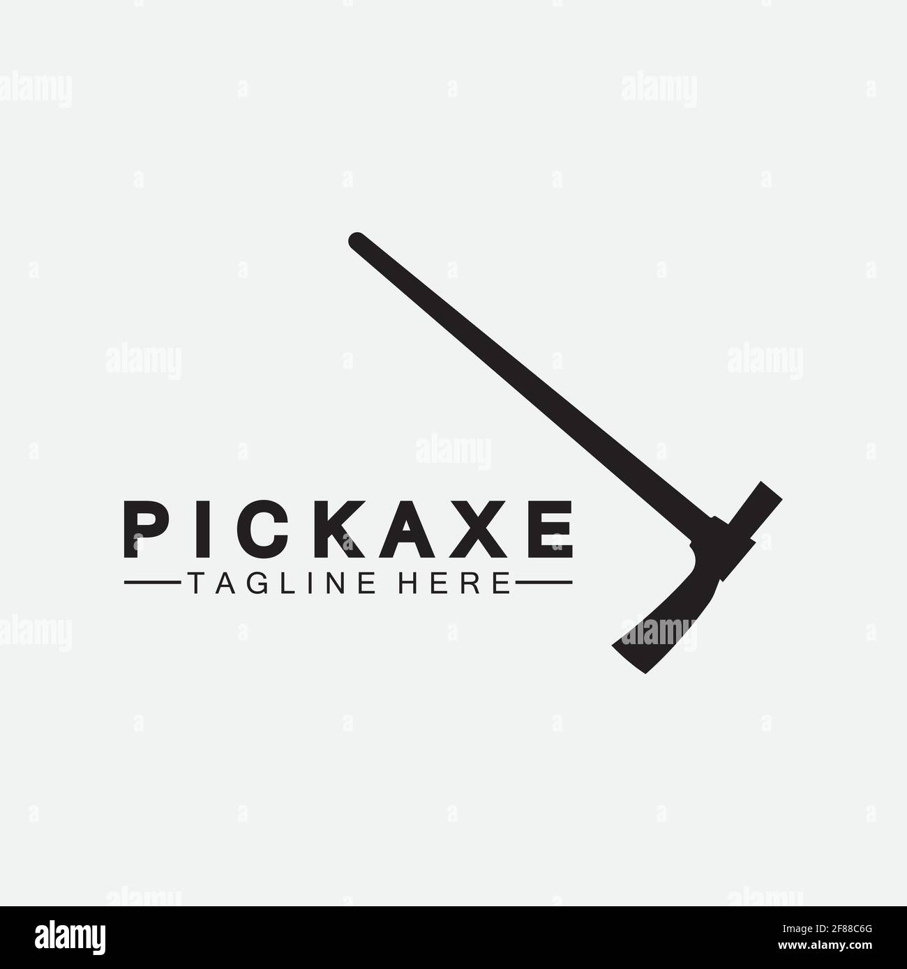 Pickaxe Logo Vector icon symbol illustration Design template, Mining ...