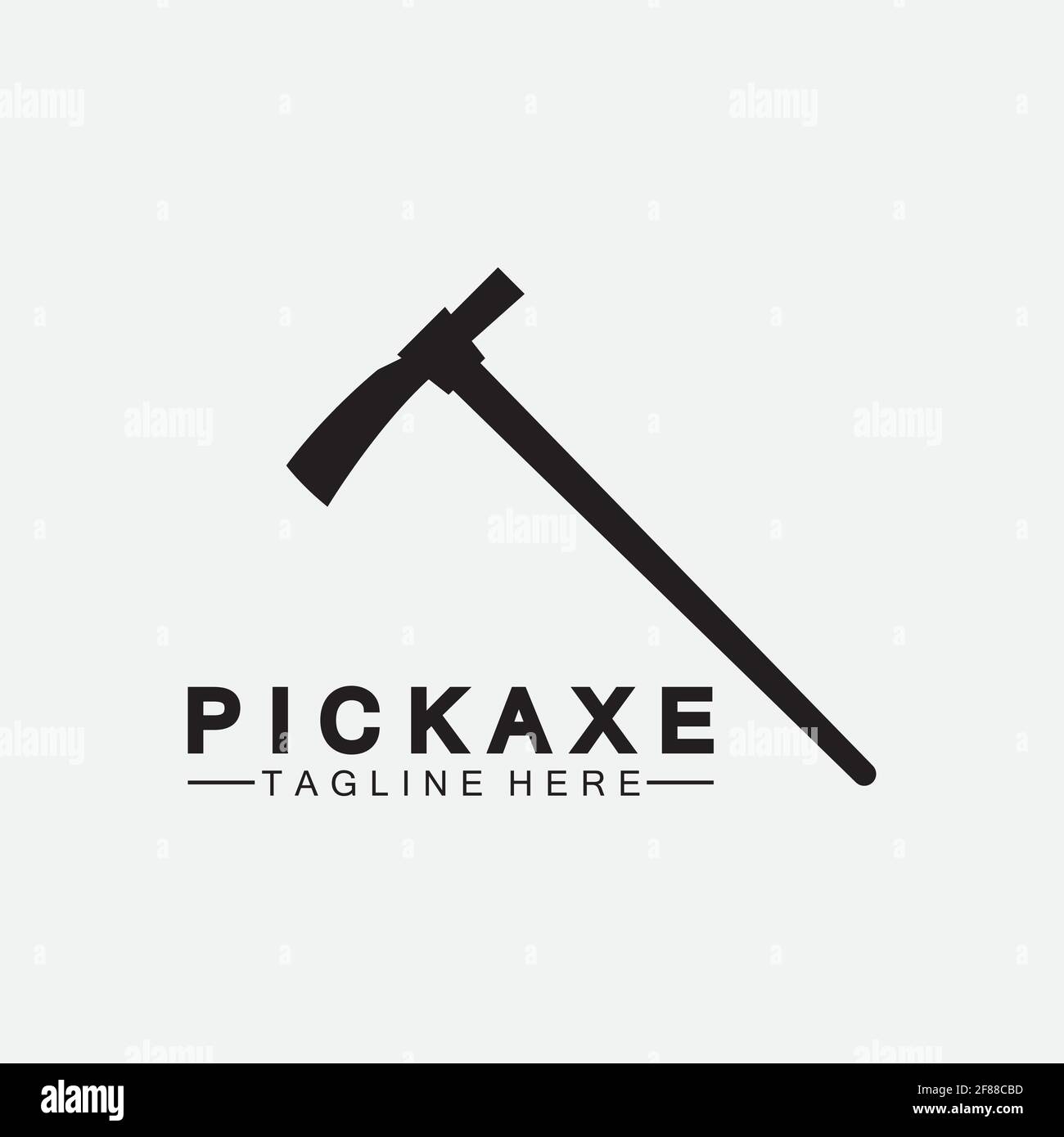 Pickaxe Logo Vector icon symbol illustration Design template, Mining ...