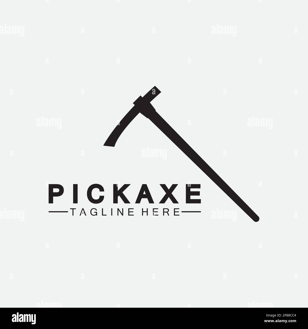 Pickaxe Logo Vector icon symbol illustration Design template, Mining ...