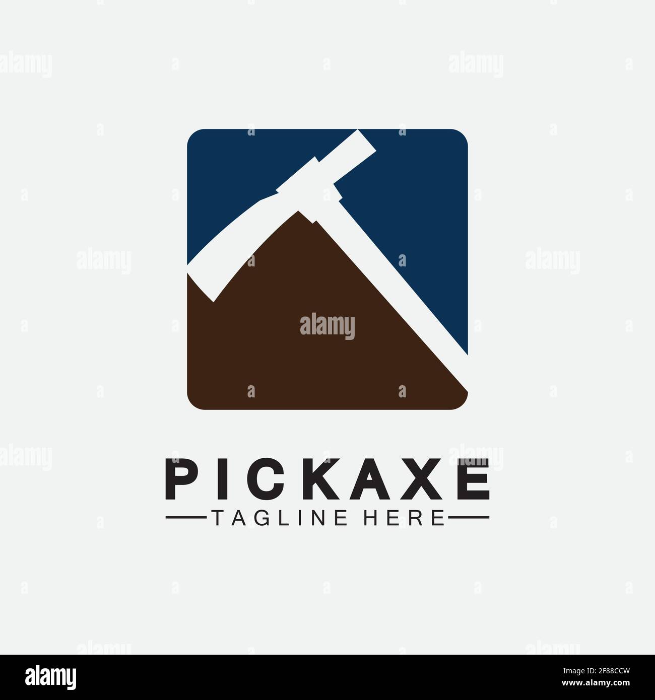 Pickaxe Logo Vector icon symbol illustration Design template, Mining ...