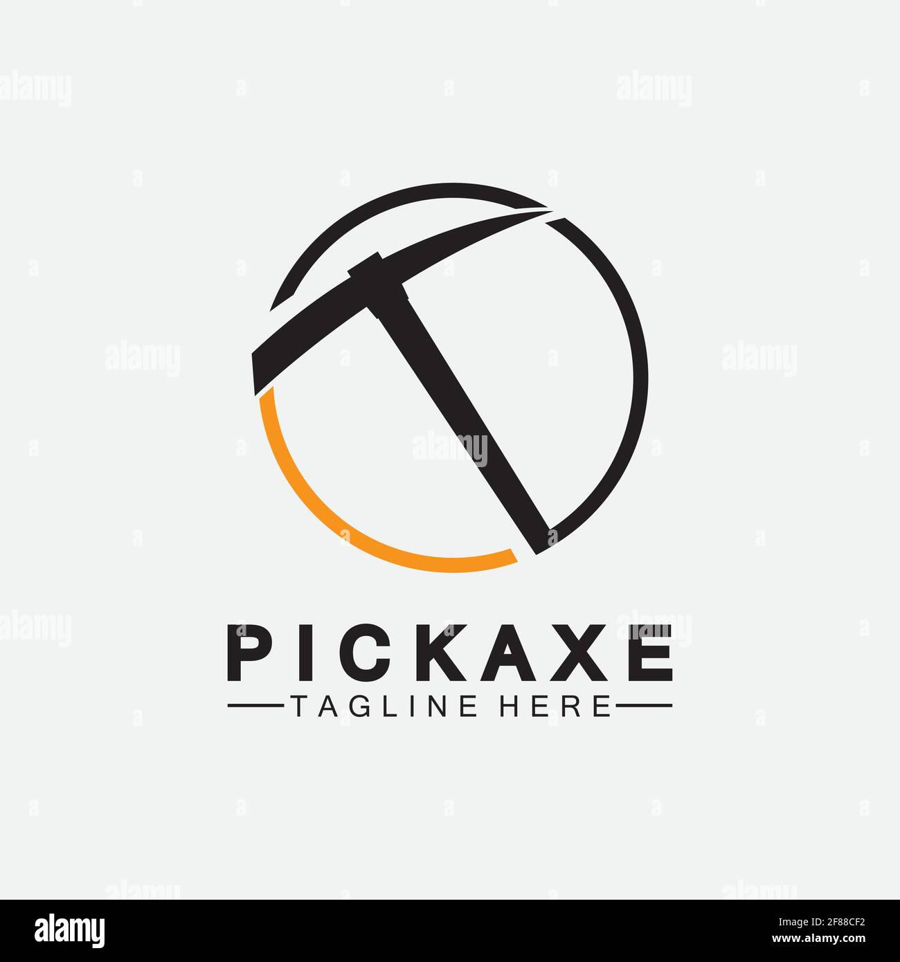Pickaxe Logo Vector icon symbol illustration Design template, Mining ...
