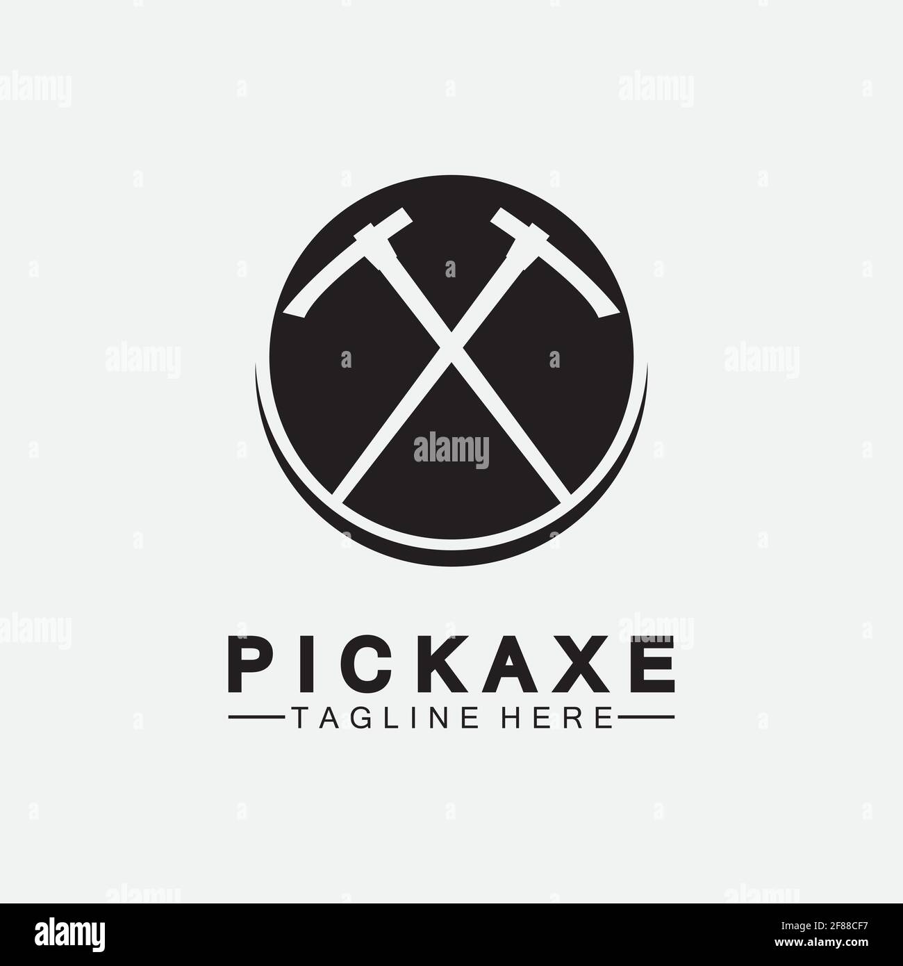 Pickaxe Logo Vector icon symbol illustration Design template, Mining ...