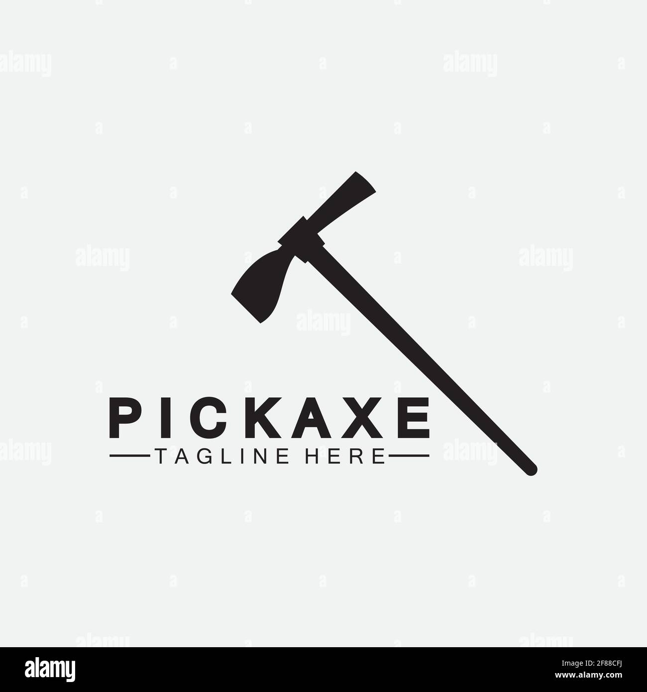 Pickaxe Logo Vector icon symbol illustration Design template, Mining ...