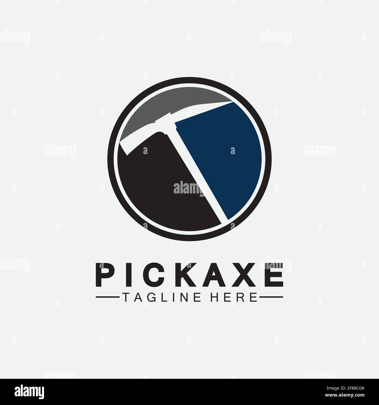 Pickaxe Logo Vector icon symbol illustration Design template, Mining ...