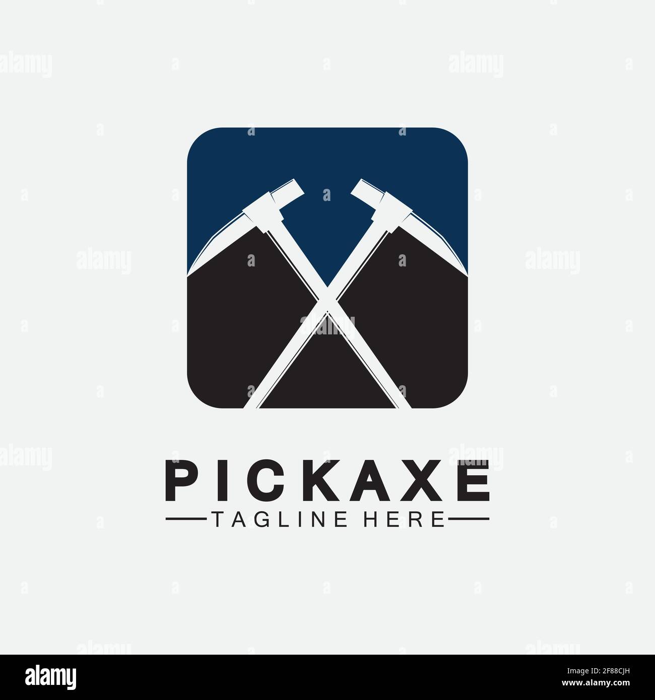 Pickaxe Logo Vector icon symbol illustration Design template, Mining ...