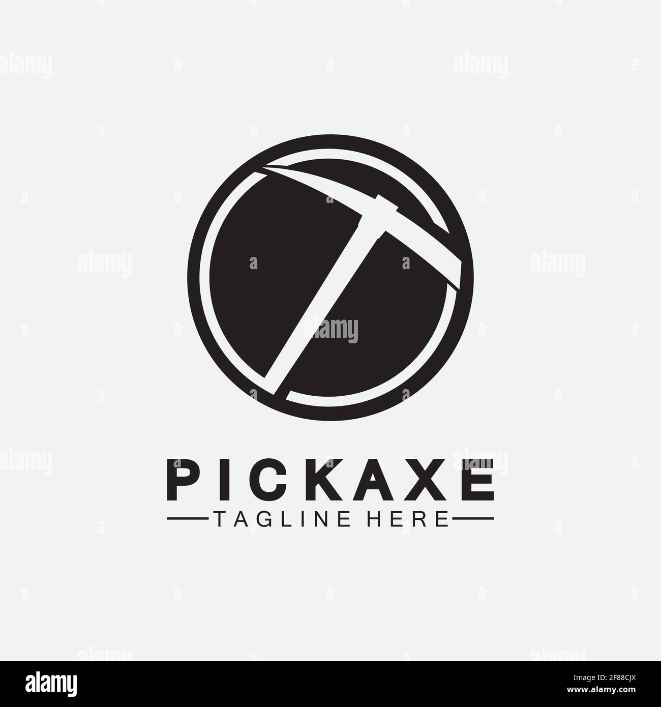 Pickaxe Logo Vector icon symbol illustration Design template, Mining ...